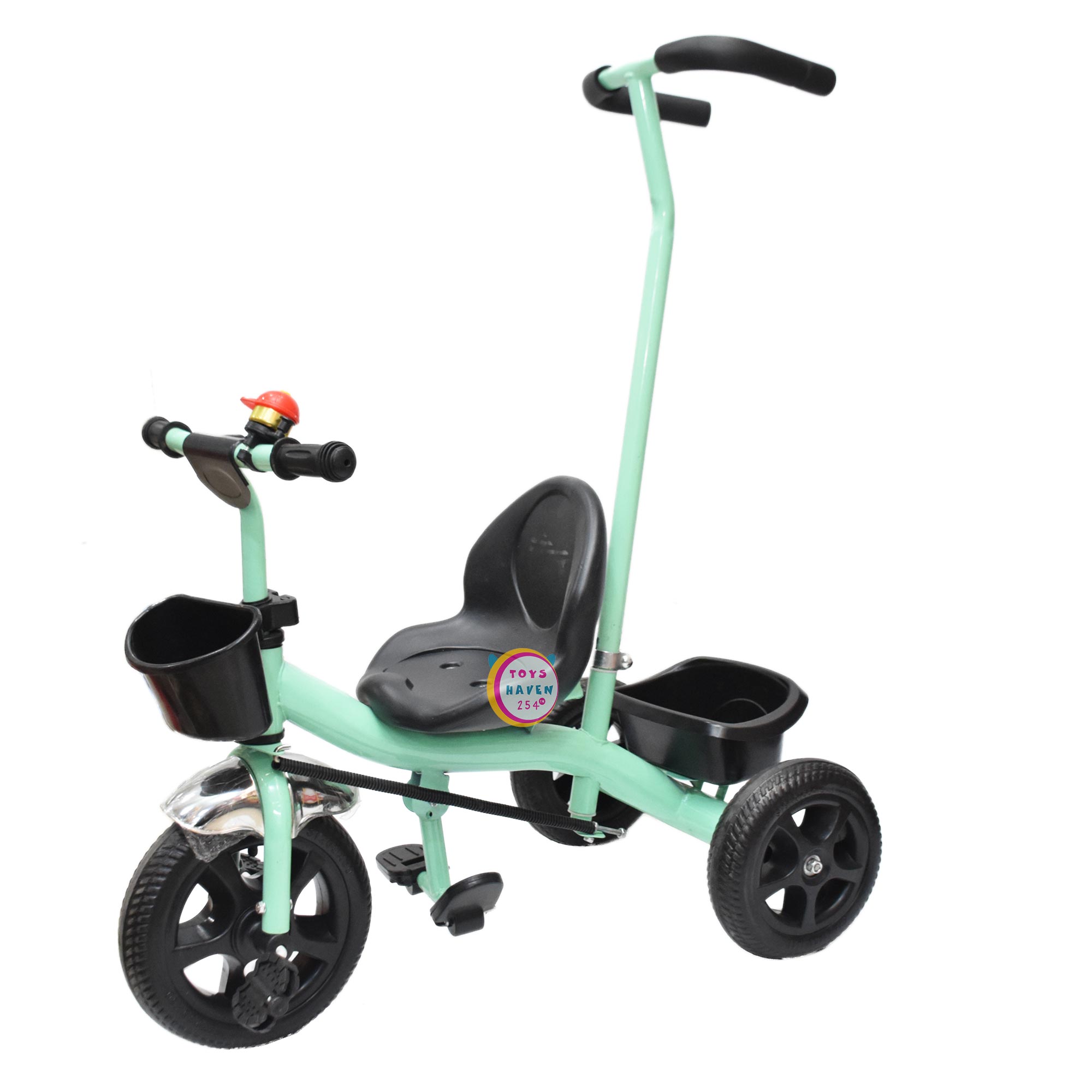 Tricycle with Handle – Turquoise – Toys Haven 254