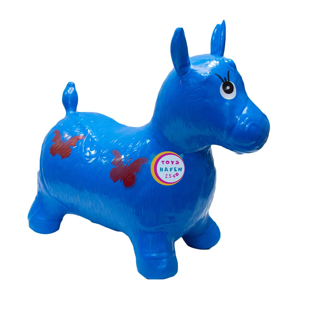 Inflatable blue bouncing horse – Toys Haven 254