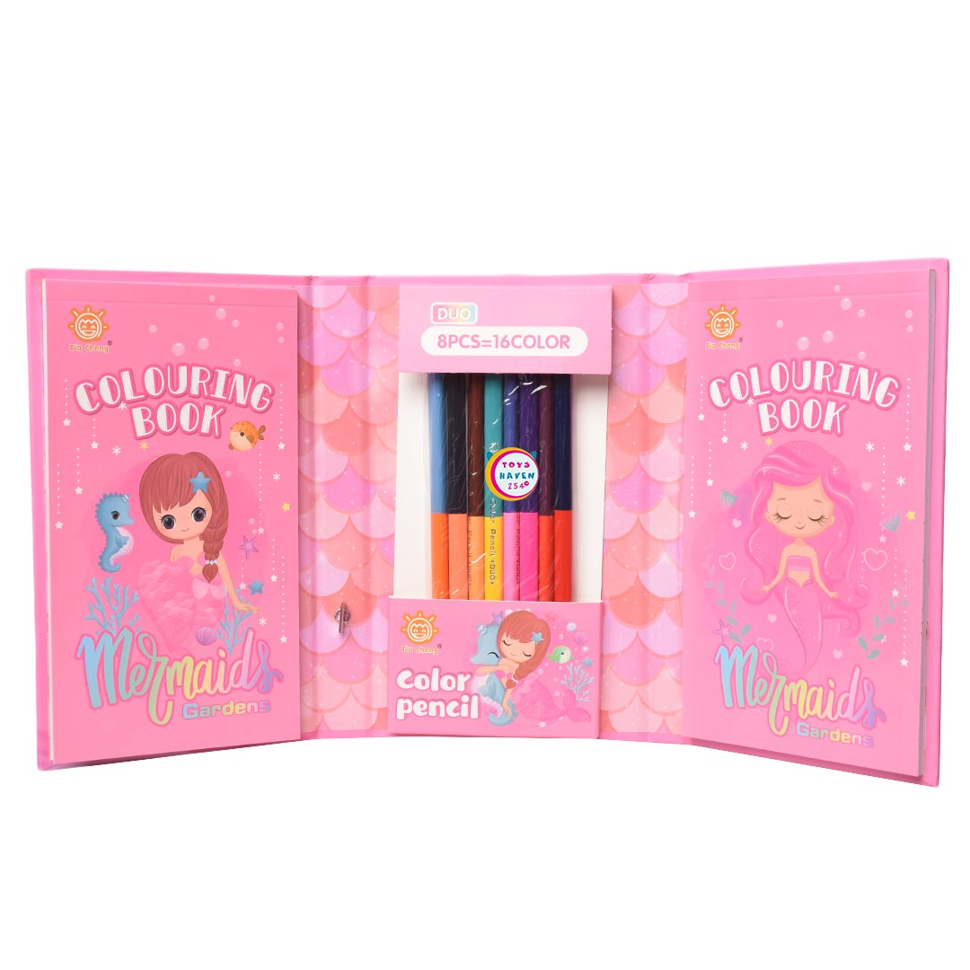 Coloring Book Set – Mermaid Pink – Toys Haven 254
